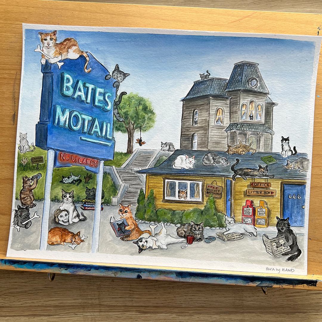 Original Bates Motail Painting – Becca by Hand